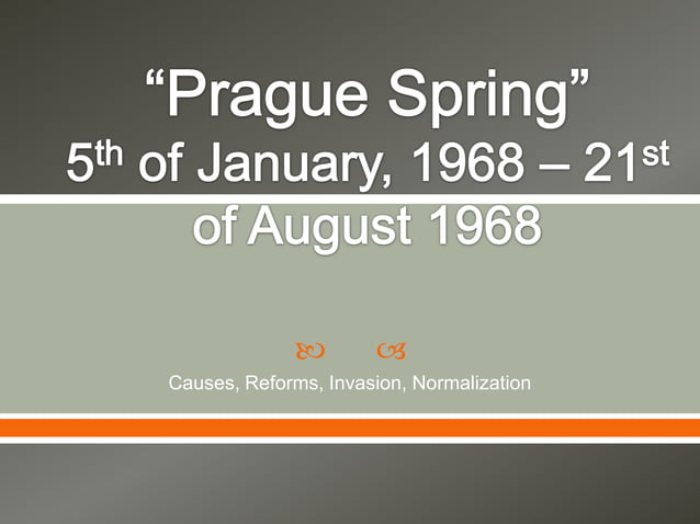 Cold War: Prague Spring | PPTX | Civic affairs | Politics