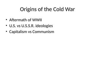 Cold War Presentation High School Powerpoint | PPTX
