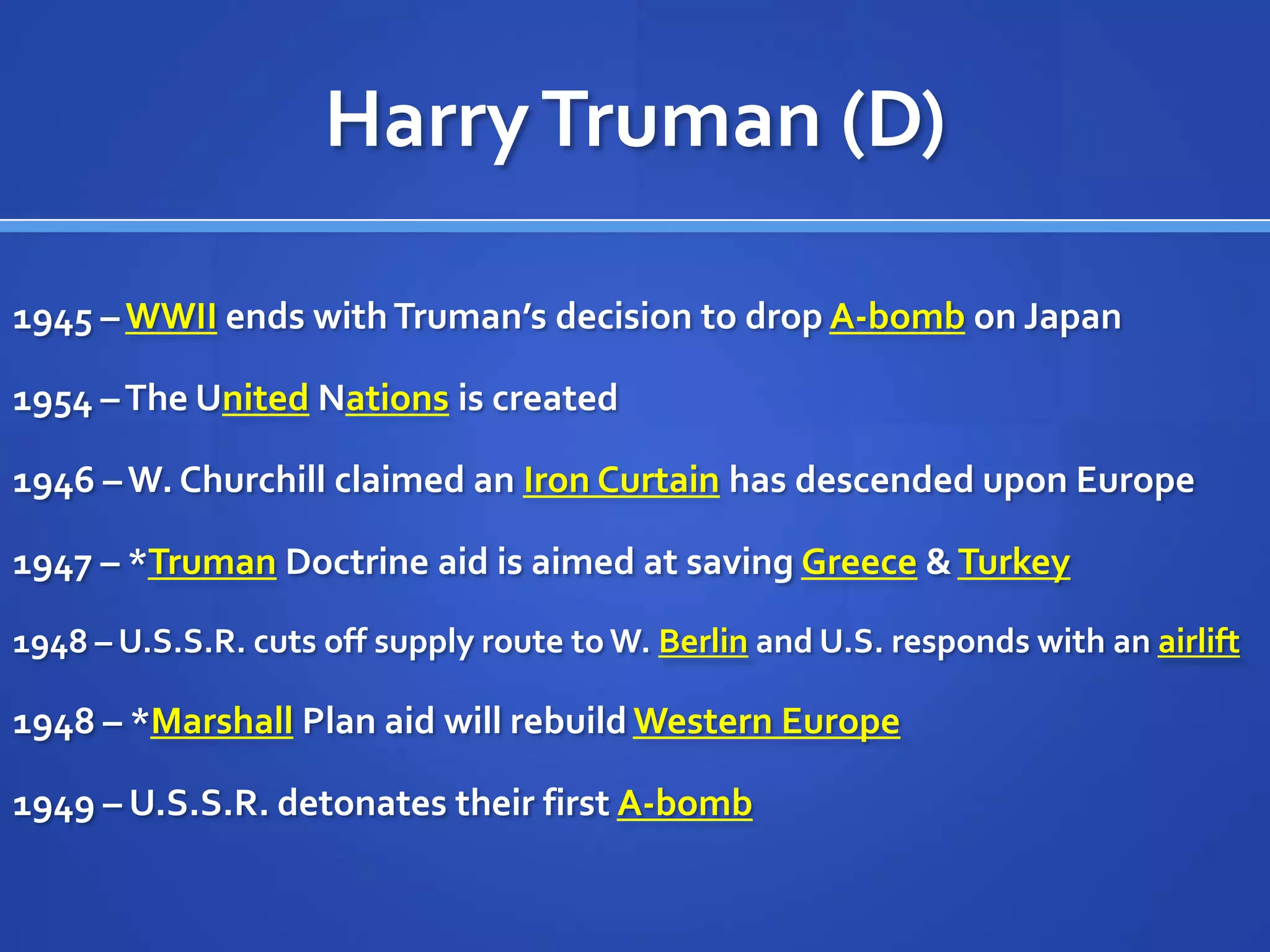 Cold War Timeline | PPTX