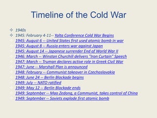 Cold war project Chapter 27 Period 5 | PPTX | History | Genres