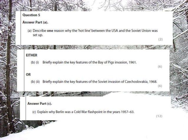 Cold war questions blog summary | PPT