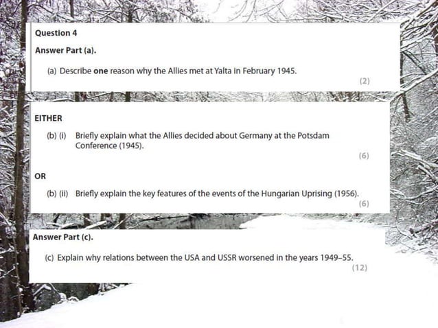 Cold war questions blog summary | PPT