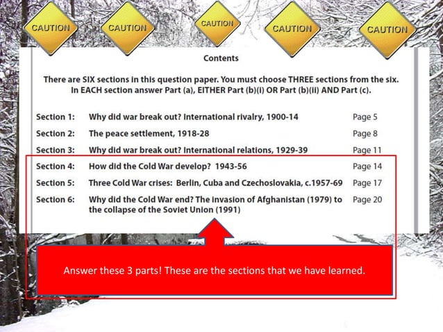 Cold war questions blog summary | PPTX