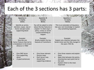 Cold war questions blog summary | PPT