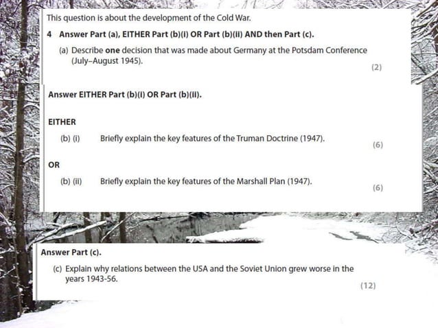 Cold war questions blog summary | PPT