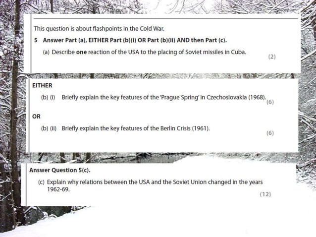 Cold war questions blog summary | PPTX