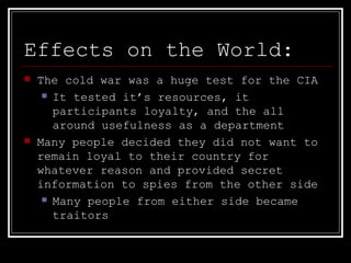 Cold war spies | PPT | War and Conflicts
