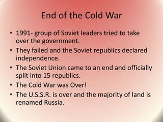Cold war, super powers, & space | PPTX