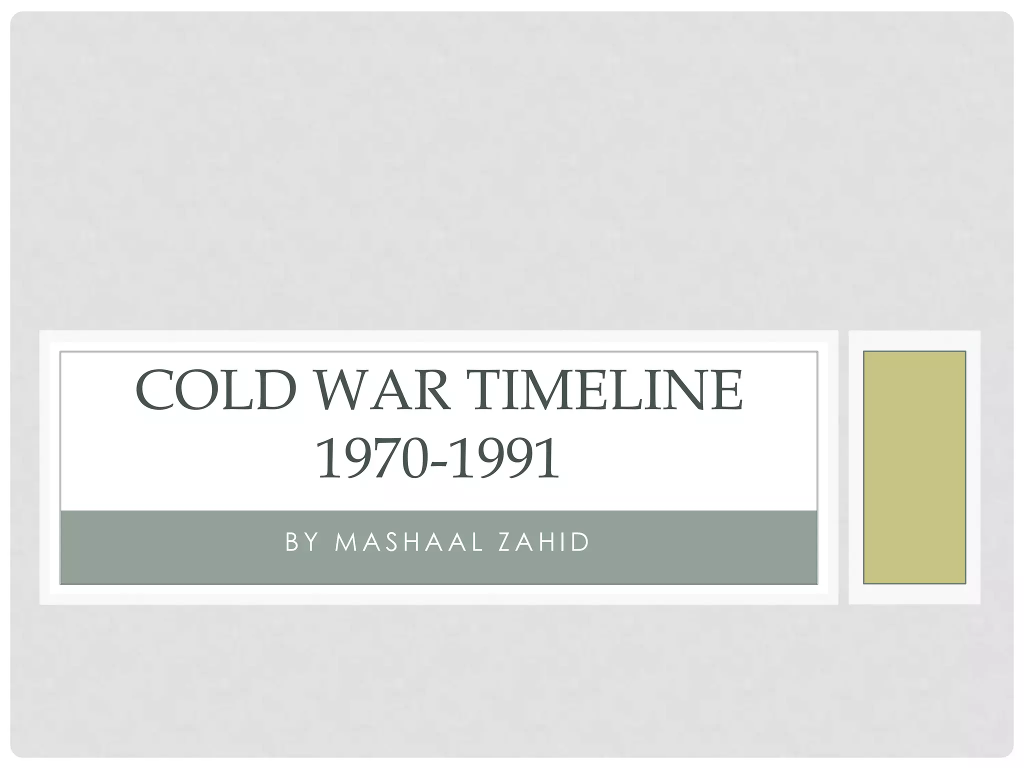 Cold war timeline | PPTX