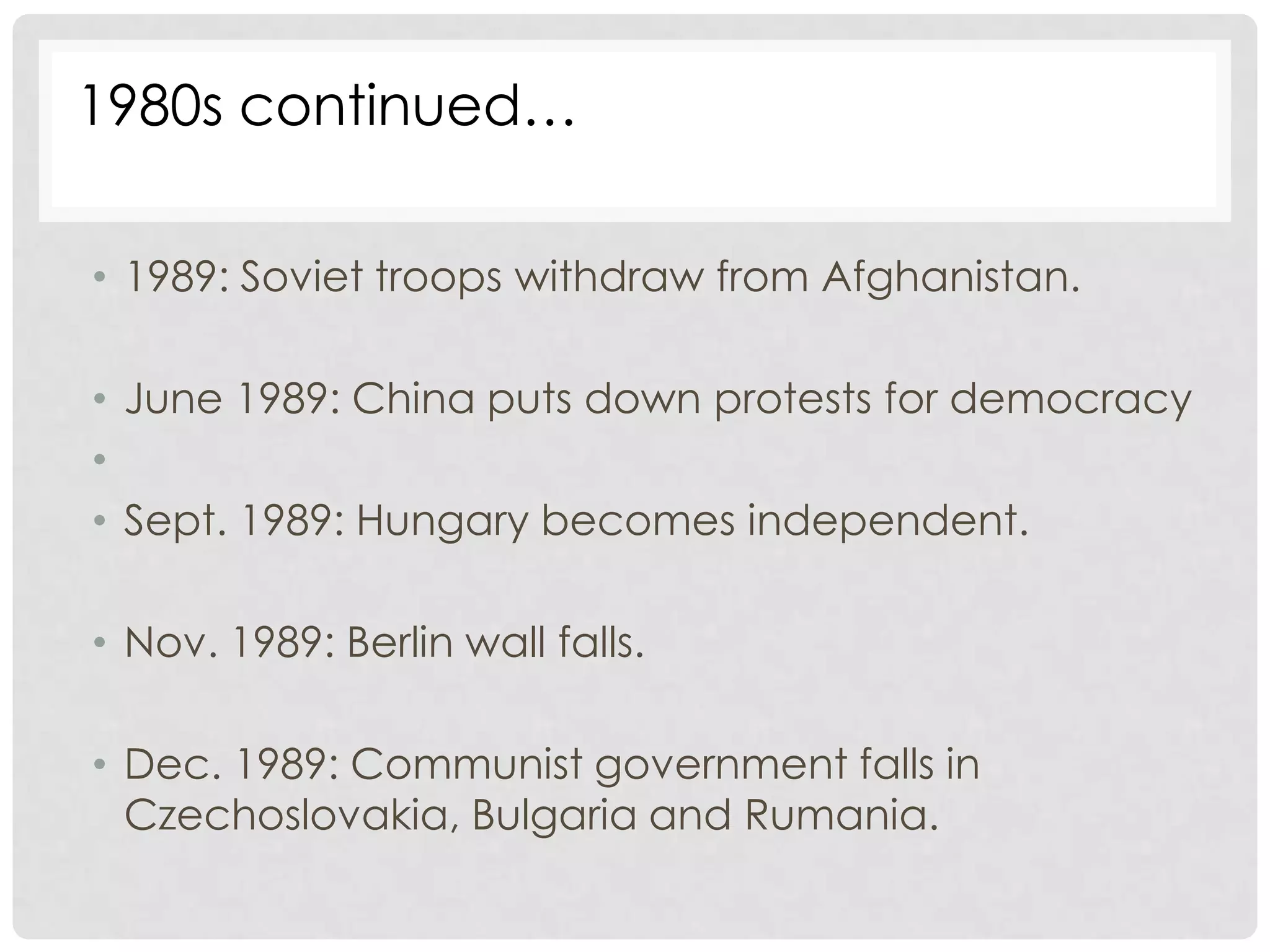 Cold war timeline | PPTX