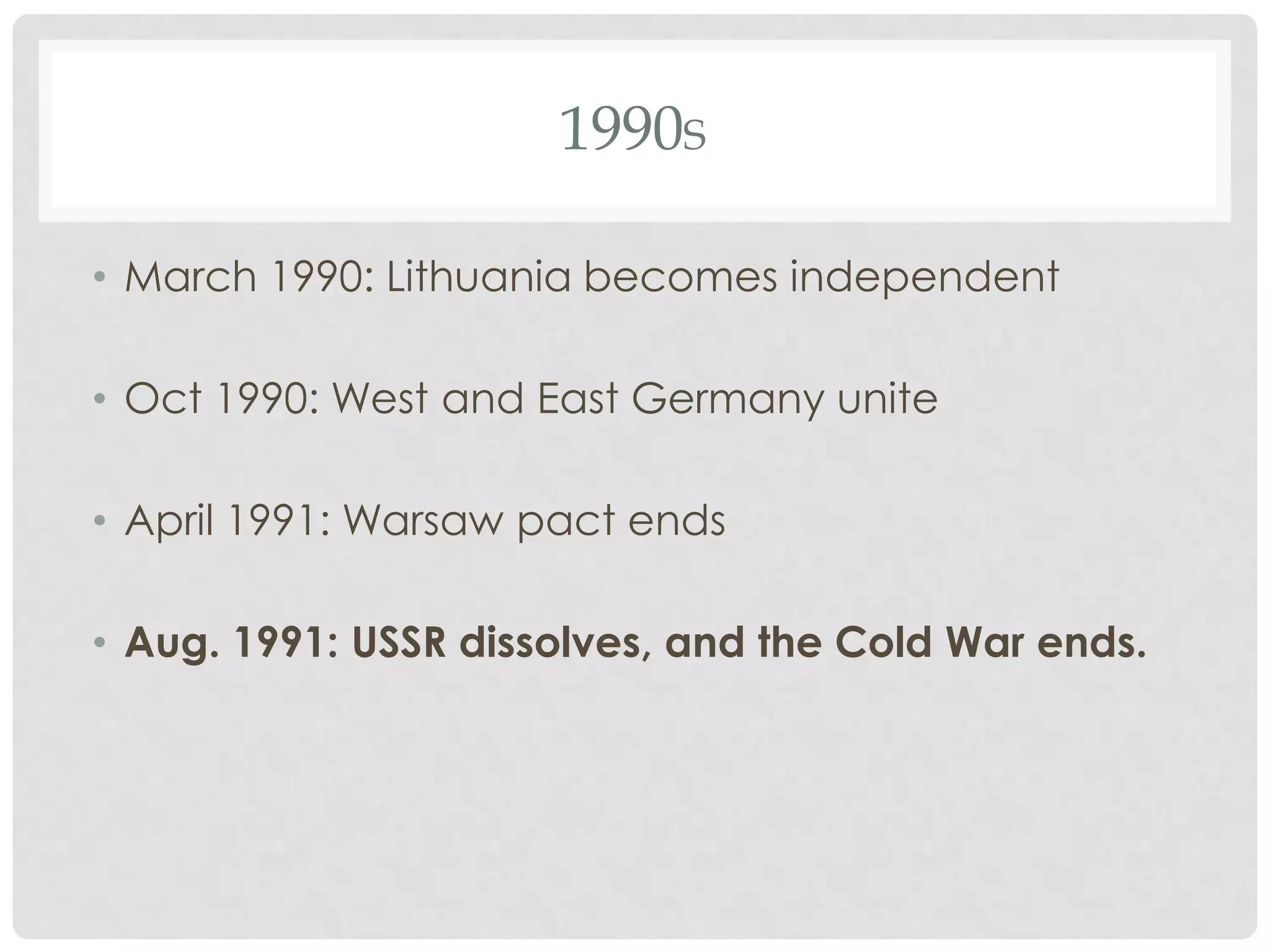 Cold war timeline | PPTX