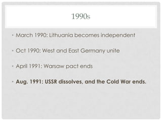 Cold war timeline | PPTX