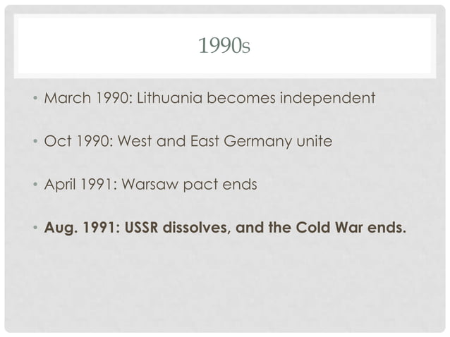 Cold war timeline | PPTX