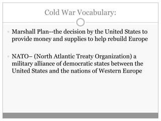 Cold war vocabulary | PPT