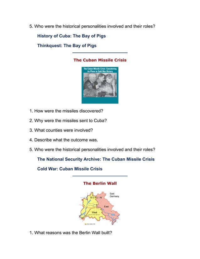 Cold war webquest | PDF