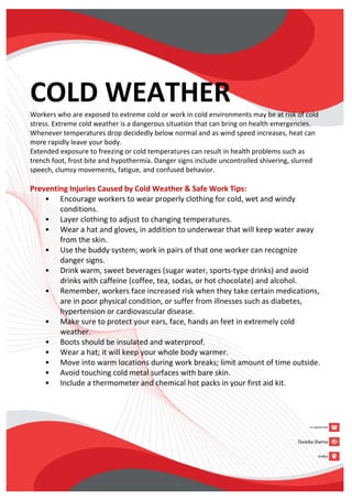 Stay Safe in Cold Weather: Tips for Workers | PDF