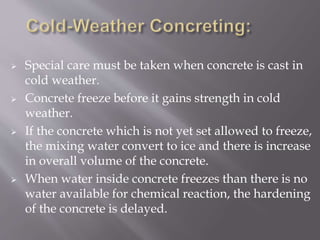 Cold weather concrete mix design-durability | PPTX