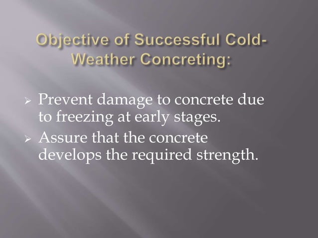 Cold weather concrete mix design-durability | PPTX