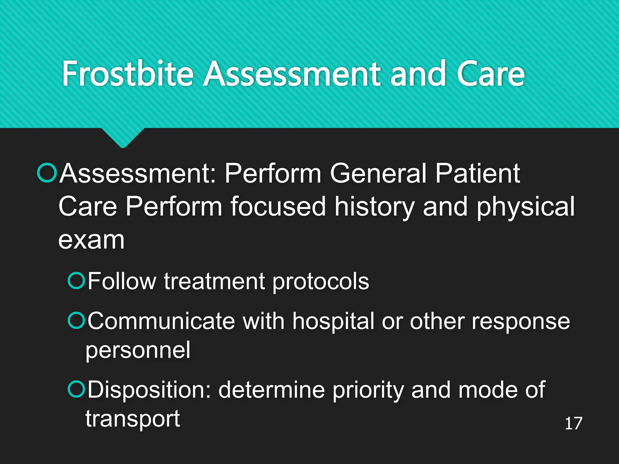 Cold Weather Emergencies.ppt for the patient in distress in cold ...