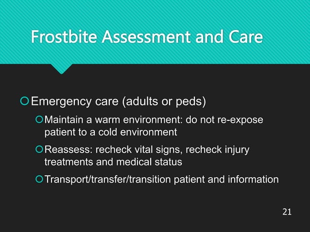 Cold Weather Emergencies.ppt for the patient in distress in cold ...
