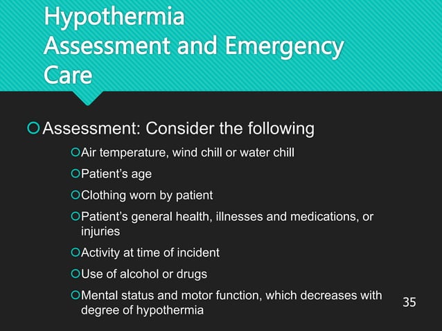 Cold Weather Emergencies.ppt for the patient in distress in cold ...