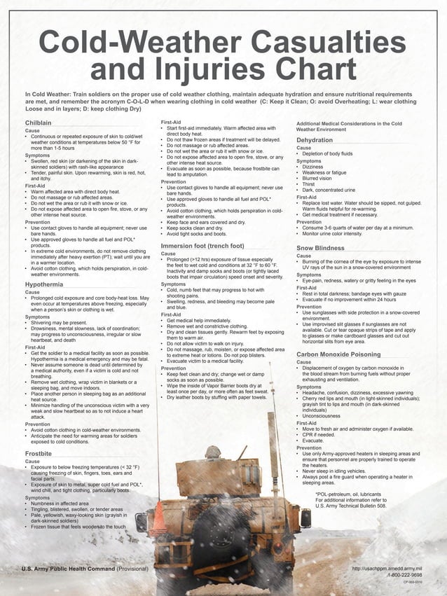 Cold Weather Injuries Poster | PDF