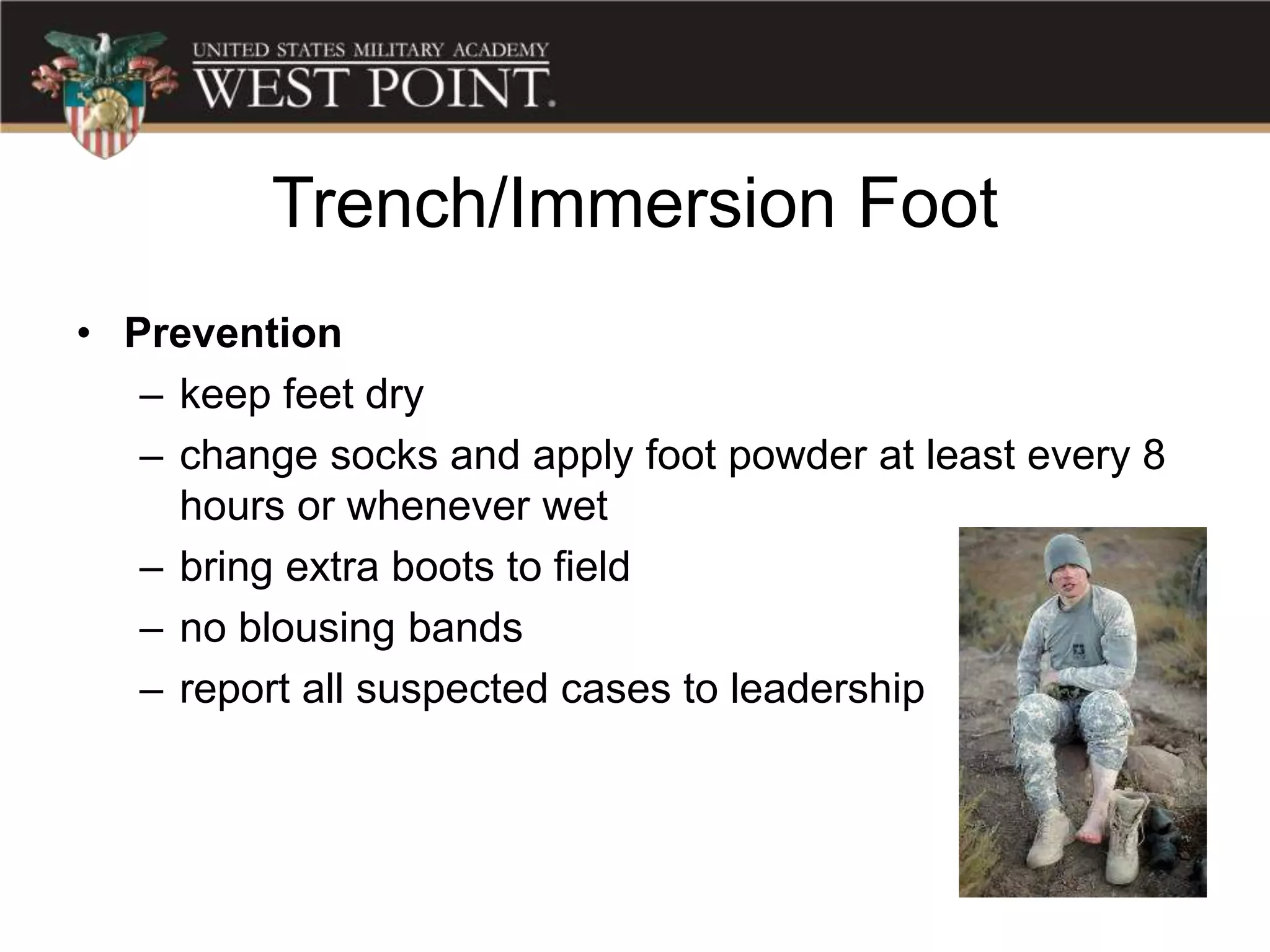 Cold weather injury training, U.S. Army Garrison West Point | PPTX