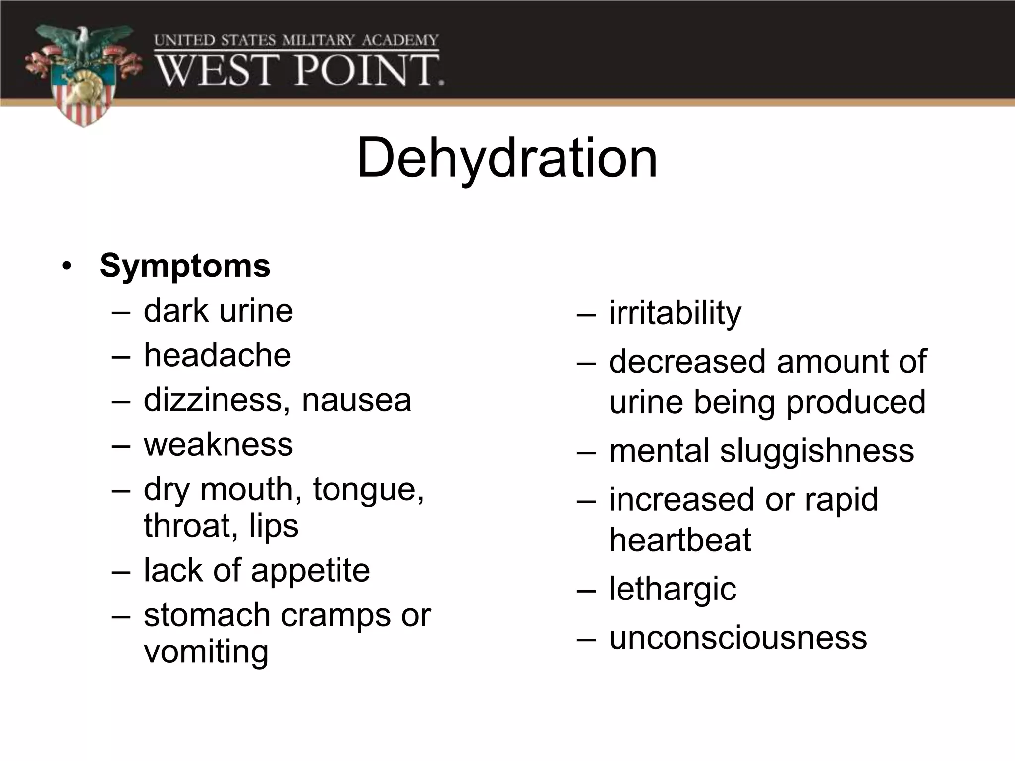 Cold weather injury training, U.S. Army Garrison West Point | PPTX