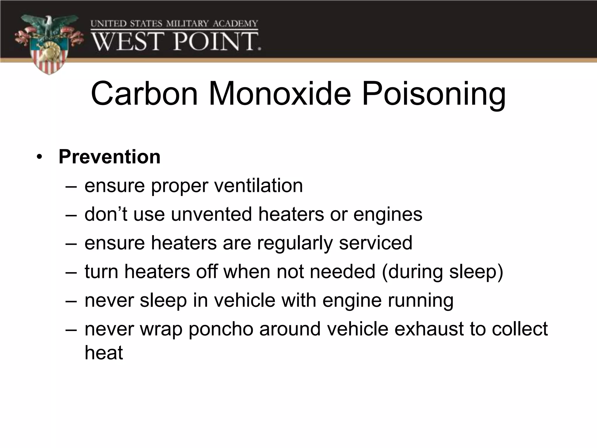 Cold weather injury training, U.S. Army Garrison West Point | PPTX