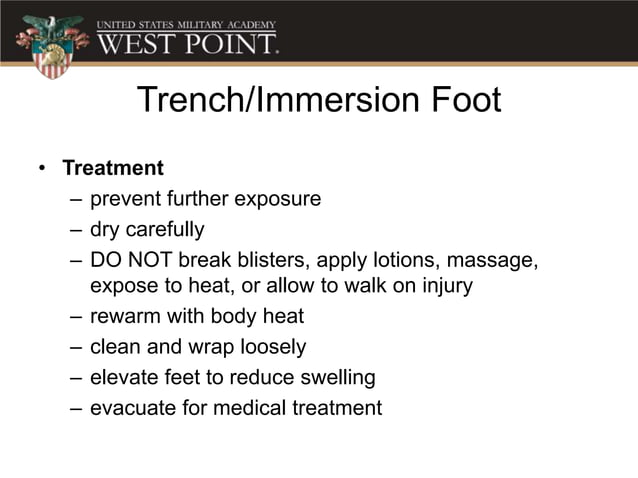 Cold weather injury training, U.S. Army Garrison West Point | PPTX