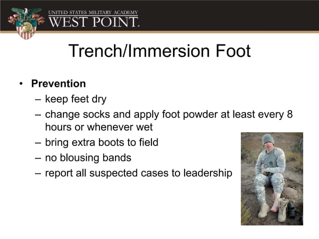 Cold weather injury training, U.S. Army Garrison West Point | PPTX