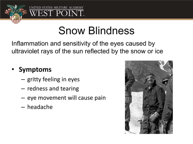 Cold weather injury training, U.S. Army Garrison West Point | PPTX