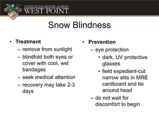 Cold weather injury training, U.S. Army Garrison West Point | PPTX