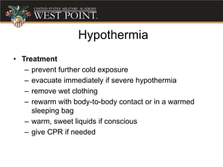 Cold weather injury training, U.S. Army Garrison West Point | PPTX