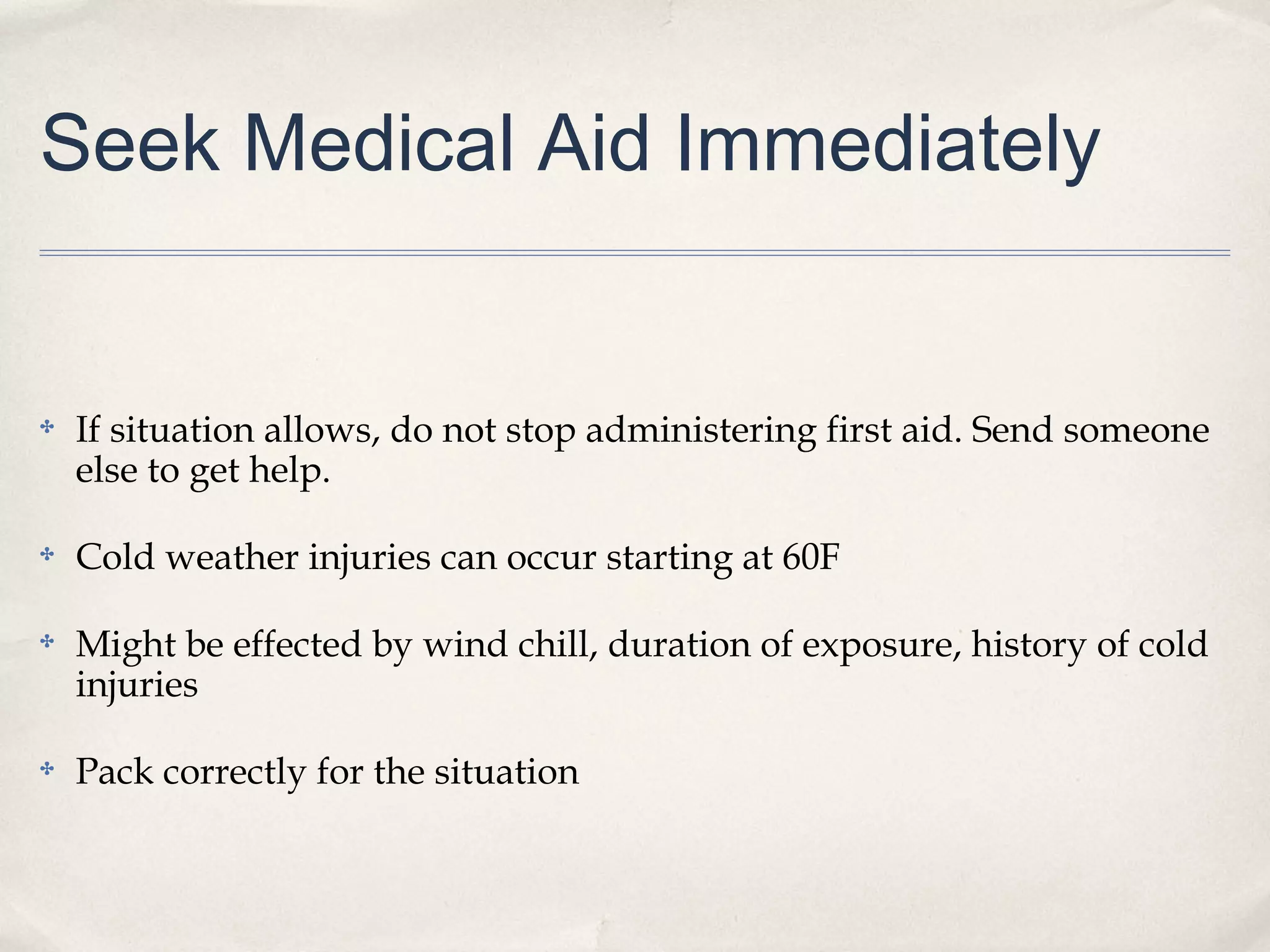 Cold Weather Injuries (Military) | PPT