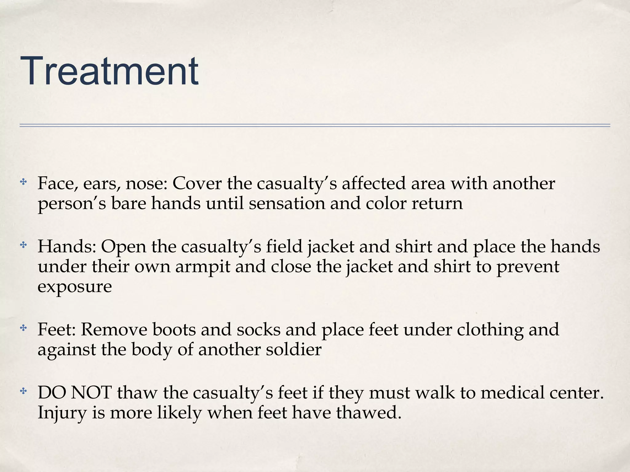 Cold Weather Injuries (Military) | PPT