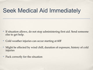 Cold Weather Injuries (Military) | PPT