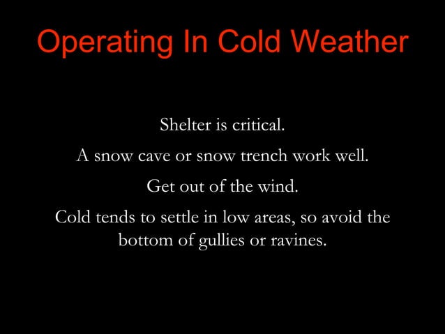 What You Need to Know for Cold weather Preparation and Survival | PPT