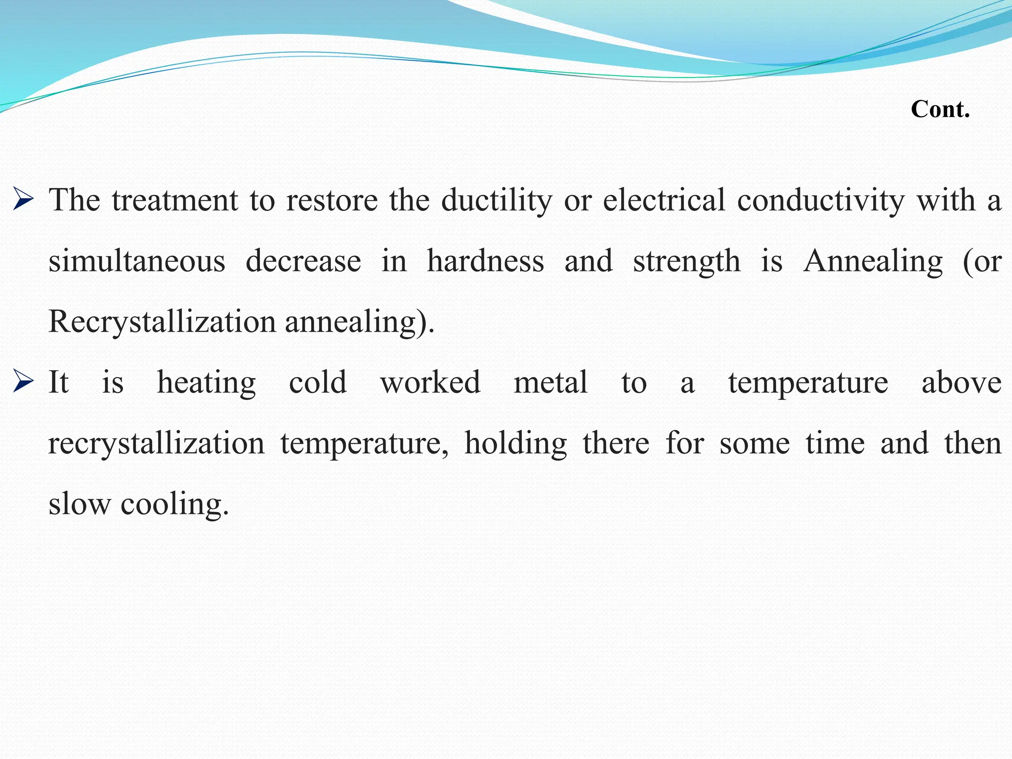 Cold Work And Annealing Recovery Recrystallization And Grain Growth Pptx