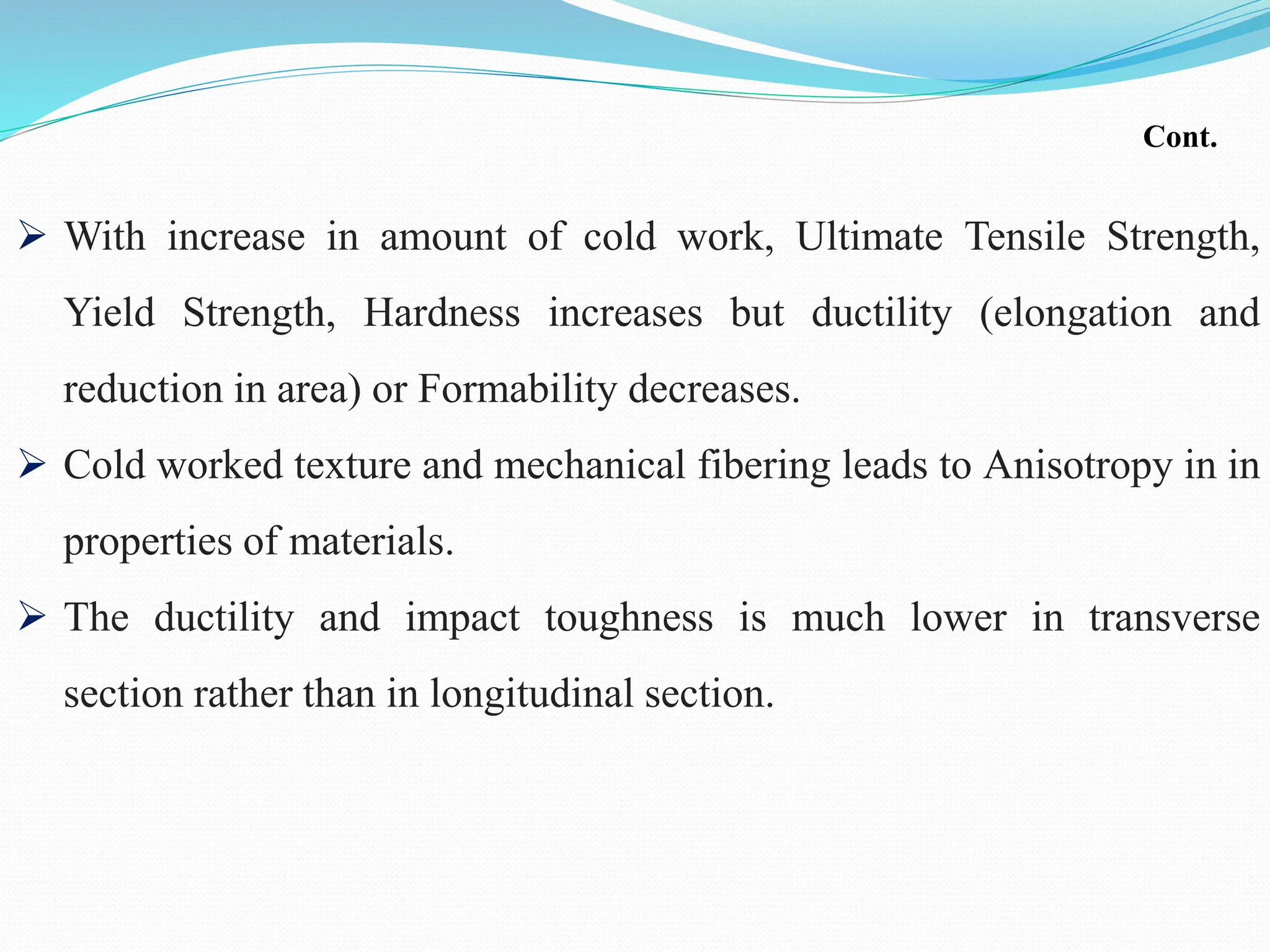 Cold Work and Annealing: Recovery, Recrystallization and Grain Growth ...