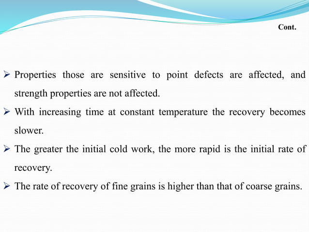 Cold Work and Annealing: Recovery, Recrystallization and Grain Growth ...