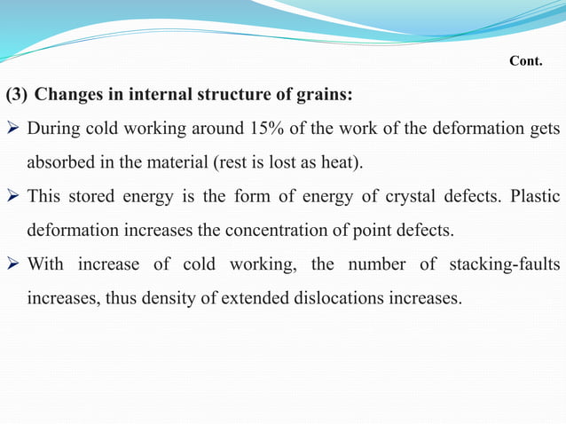 Cold Work and Annealing: Recovery, Recrystallization and Grain Growth ...