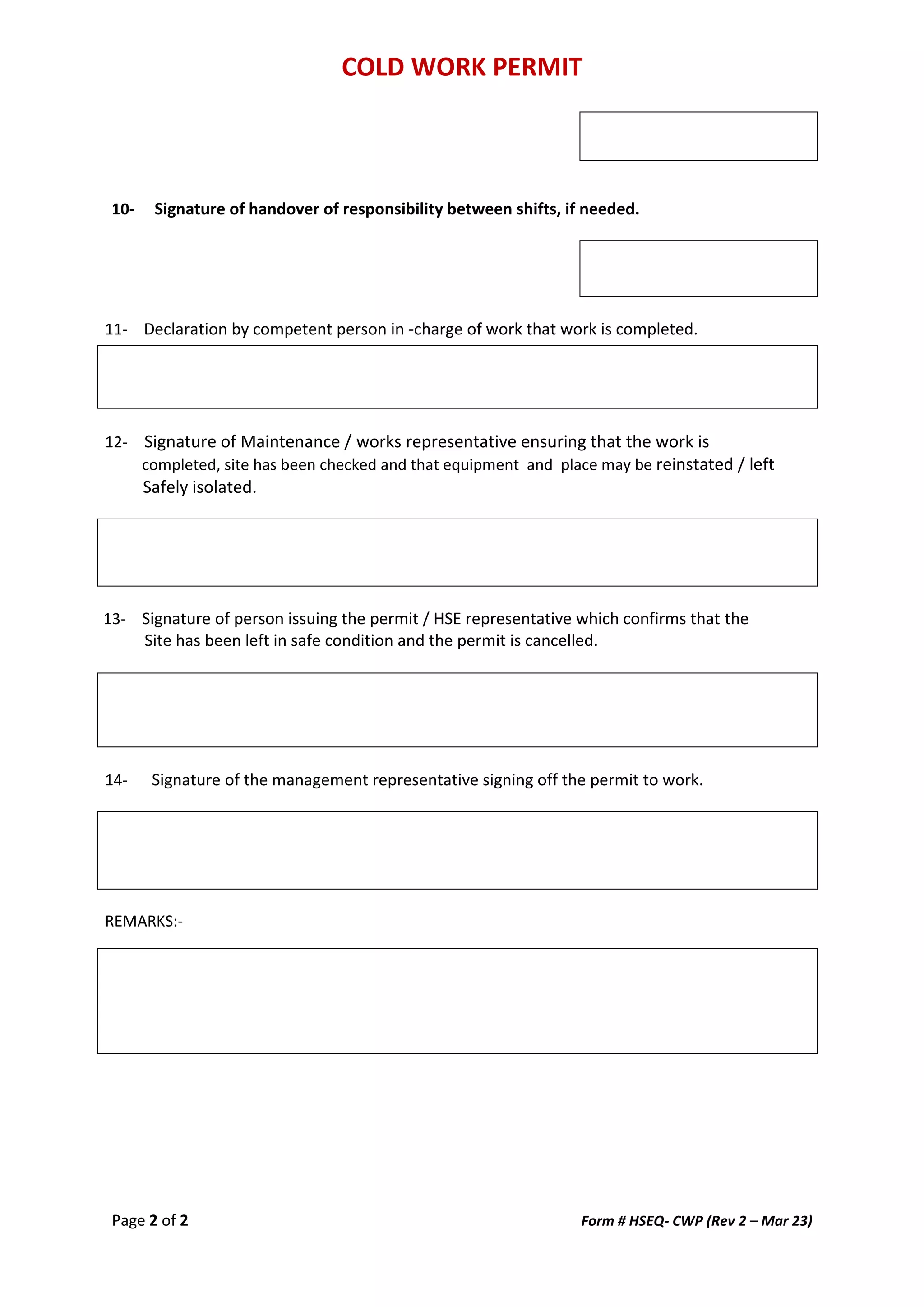 COLD WORK PERMIT Form # HSEQ - CWP Rev 2.docx