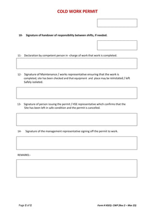 COLD WORK PERMIT Form # HSEQ - CWP Rev 2.docx
