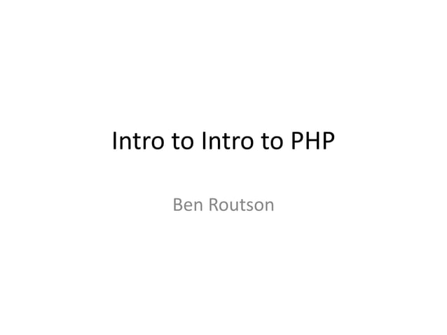 coLearning PHP | PPT