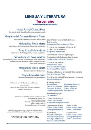 Coleccion bicentenario-palabra-liberadora-3er-ano | PDF