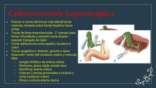 Colecistectomía y colelitiasis, abierta y laparoscopica | PPT