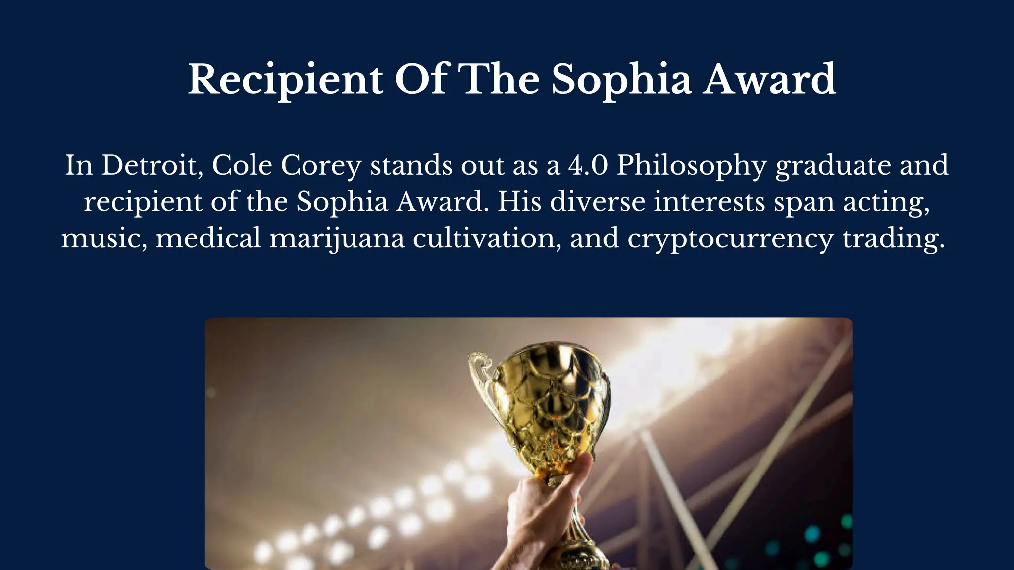 Cole Corey - A Versatile Entrepreneur | PPT