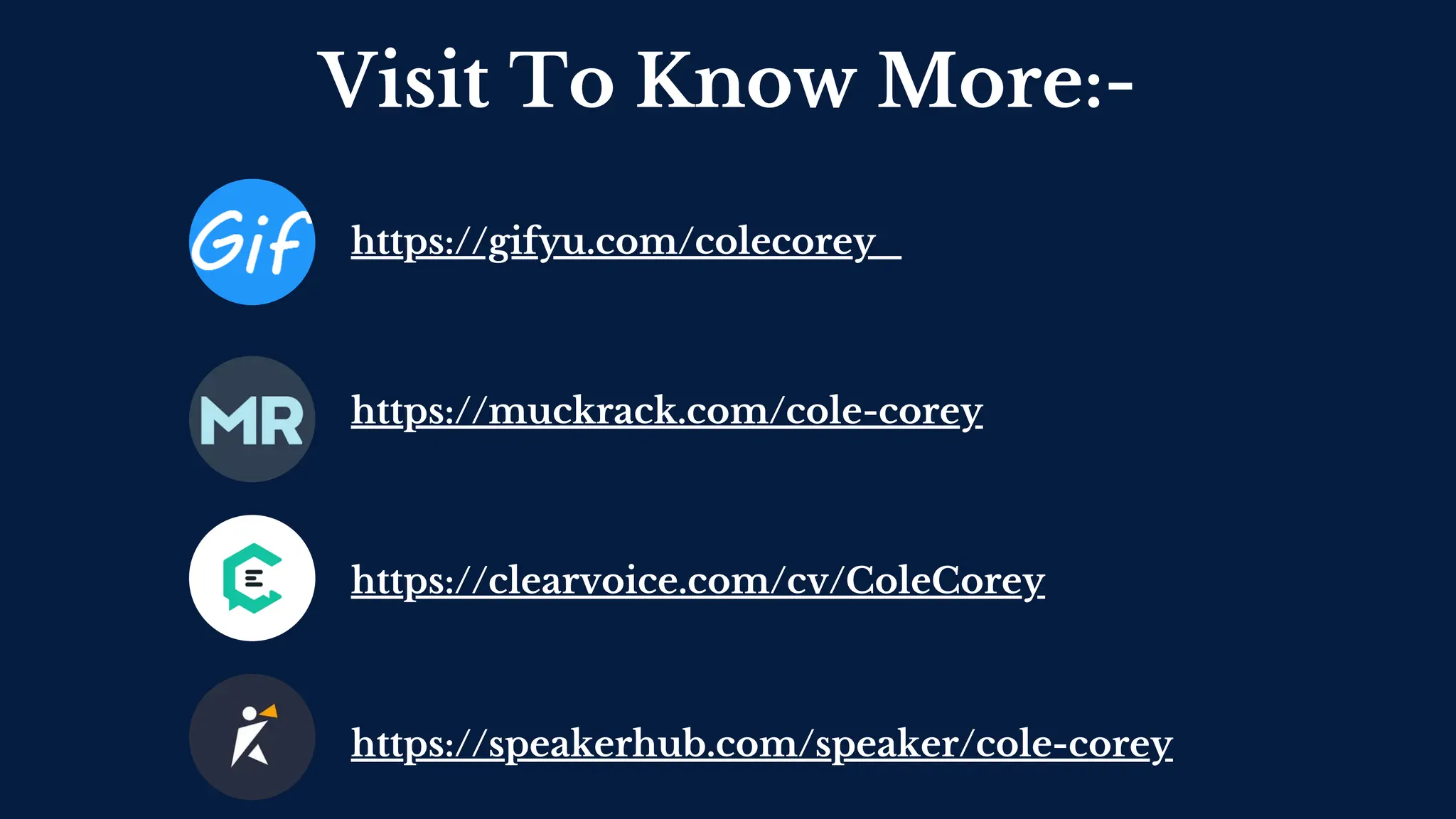 Cole Corey - A Versatile Entrepreneur | PPT