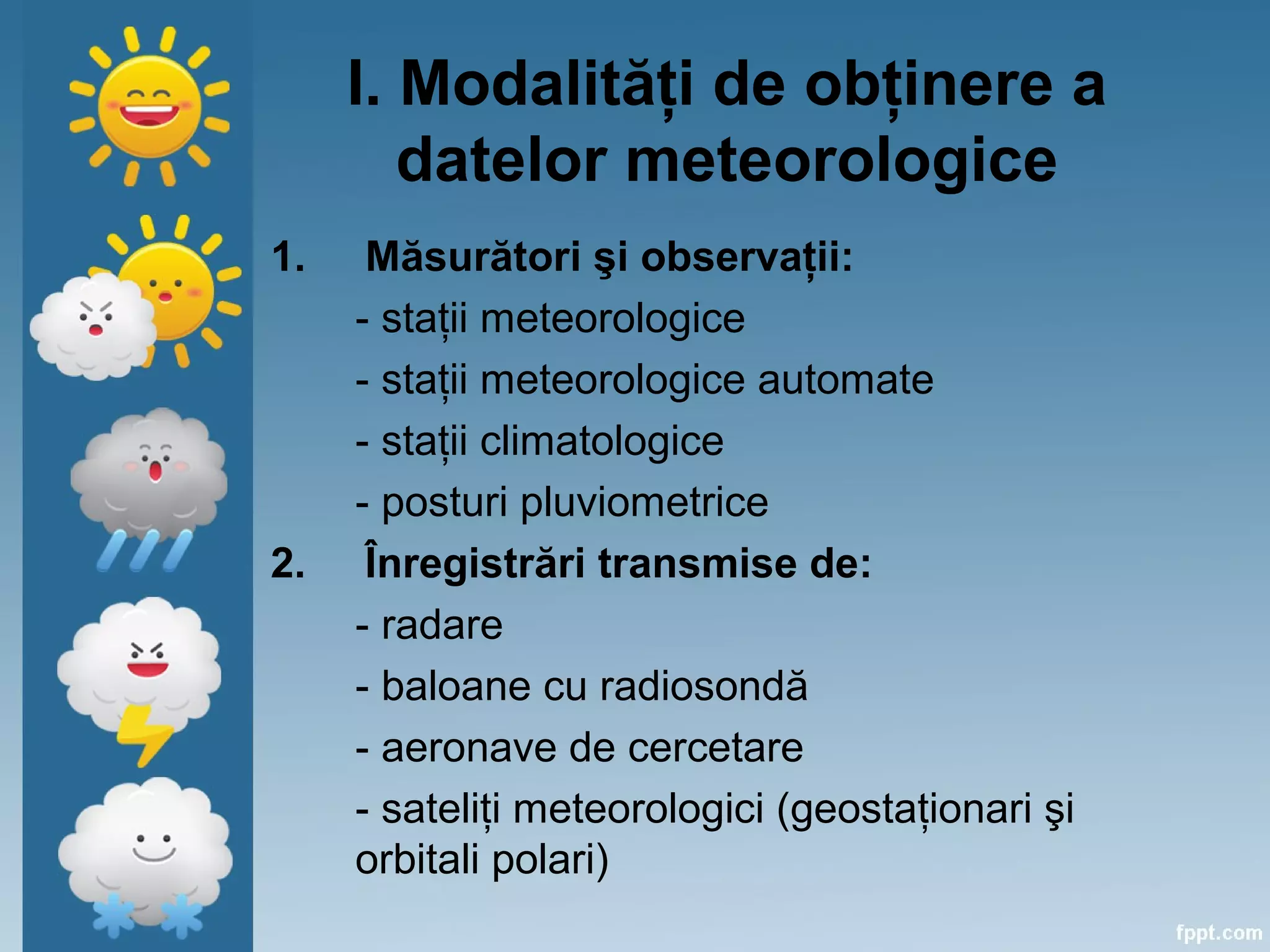 Colectarea datelor meteorologice final! | PPT